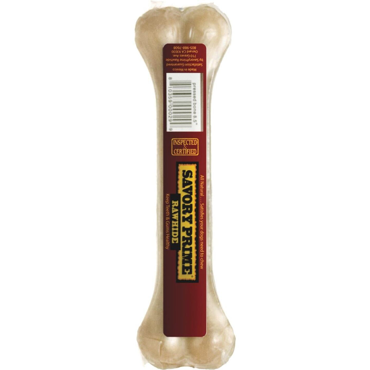 Savory Prime Pressed 8.5 In. Beef Rawhide Bone - Eureka, CA - Ferndale, CA - Nilsen Company