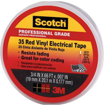 35 COLOR COD TAPE VINYL RED 3/4 X66 - Eureka, CA - Ferndale, CA ...