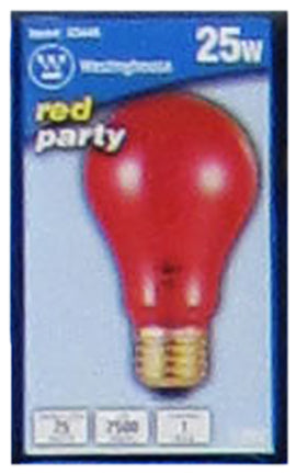 25 WATT A/19 PARTY BULB TRANS RED - Eureka, CA - Ferndale, CA - Nilsen ...