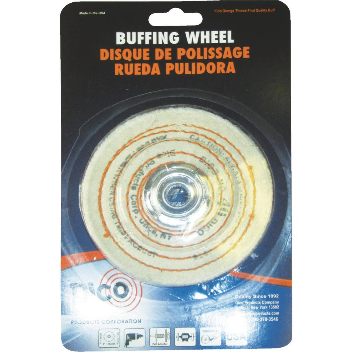 Dico 4 In. x 1/2 In. Spiral Sewn Buffing Wheel - Eureka, CA - Ferndale ...