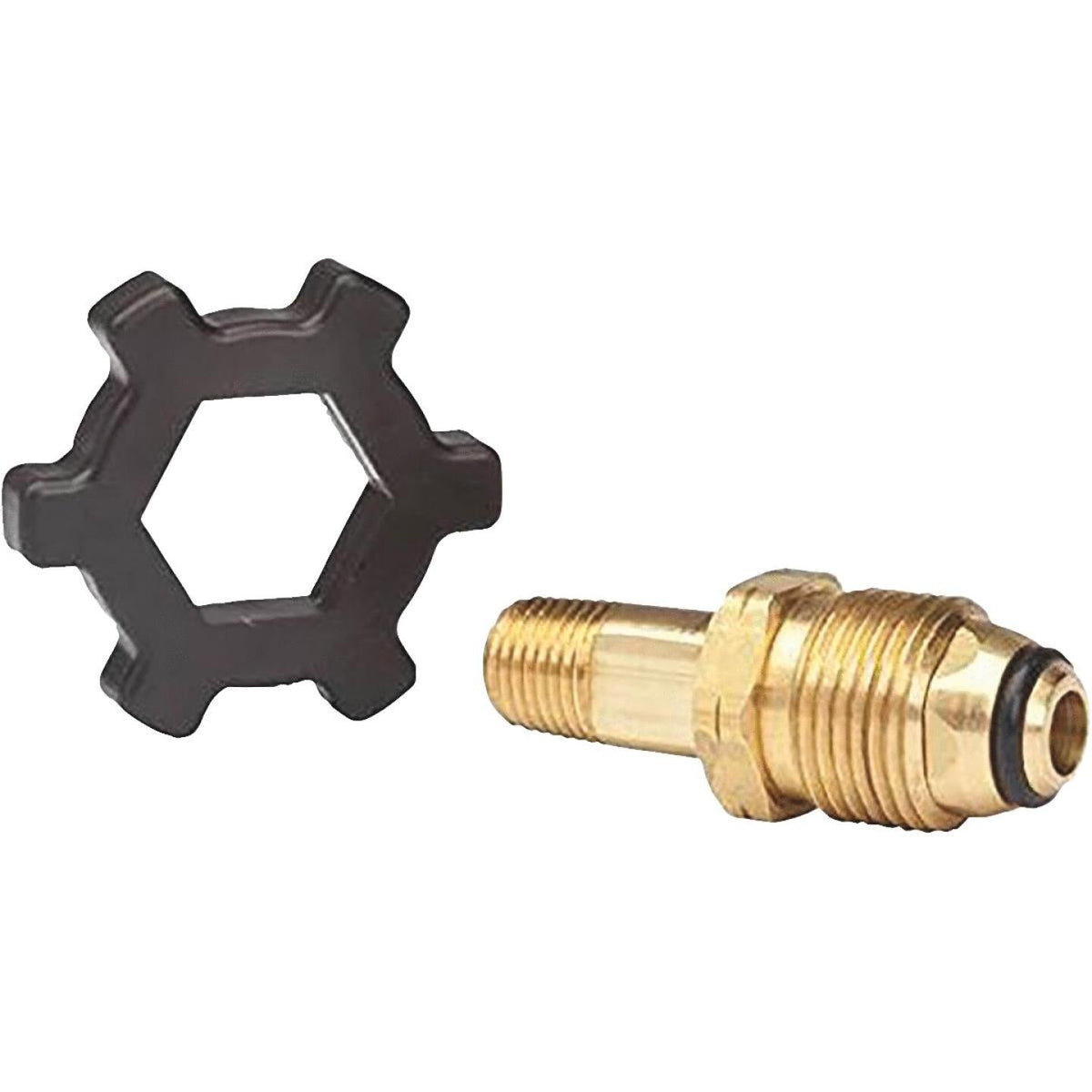 MR. HEATER 1/4 In. MPT x Full Flow Soft Nose P.O.L. with Handwheel LP ...