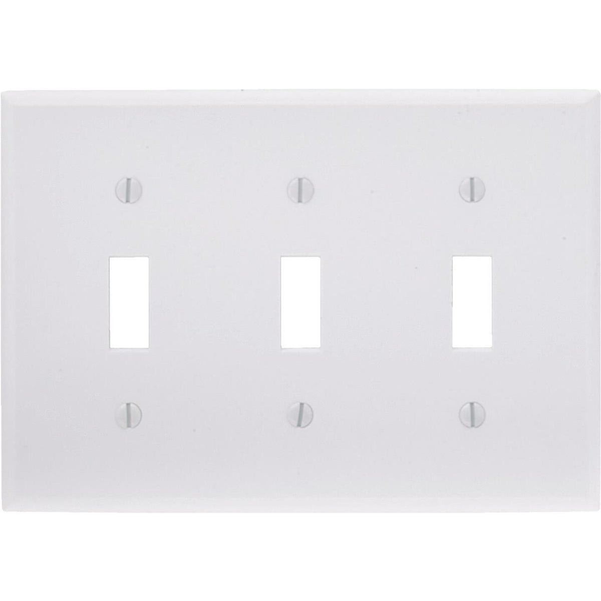 Leviton 3-Gang Plastic Toggle Switch Wall Plate, White - Eureka, CA ...