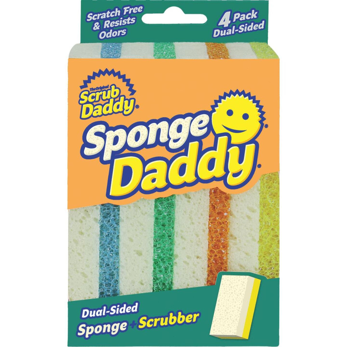 Sponge Daddy 4.5 In. x 2.7 In. Dual Sided Scrub Sponge (4-Count ...