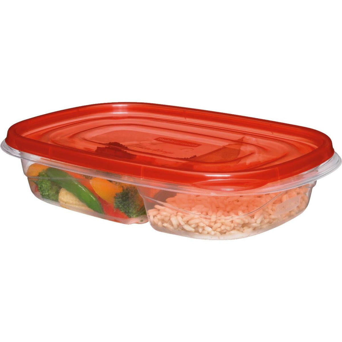 Rubbermaid 3.7 C. Clear Square Divided Food Storage Container with Lids ...