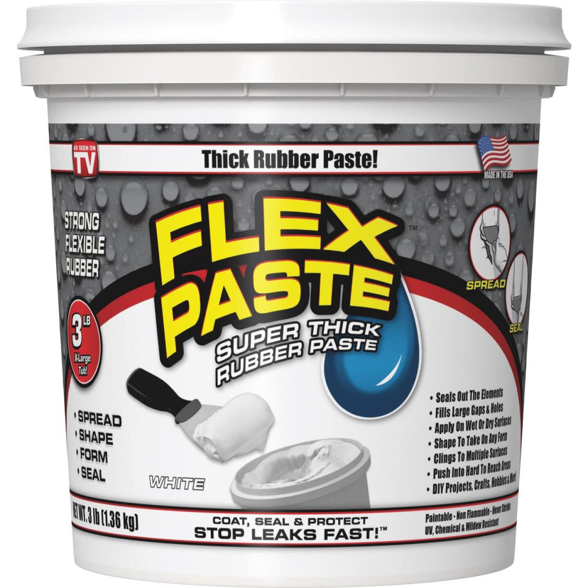 Flex Paste 3 Lb. Rubber Sealant, White - Eureka, CA - Ferndale, CA ...