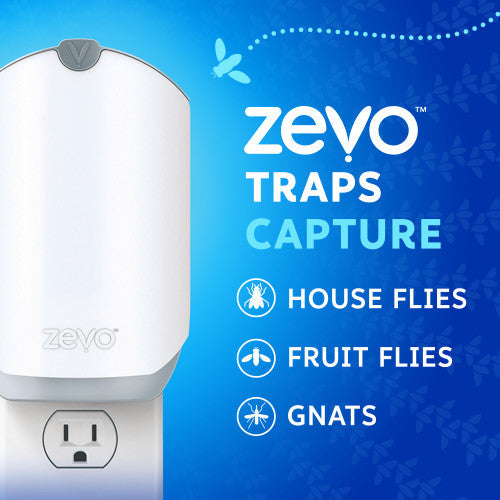 Zevo Flying Insect Trap Fly Trap (1 Plug-In Base + 1 Cartridge ...