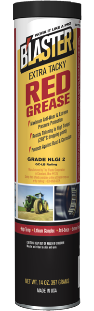 Blaster Extra Tacky Red Grease Cartridge 14 Oz. Automotive Lubricant ...