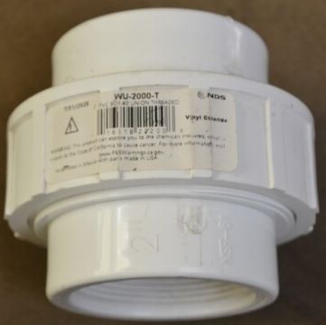NDS PVC Union, 2 in. Sch. 40 FPT X FPT, White - Eureka, CA - Ferndale ...