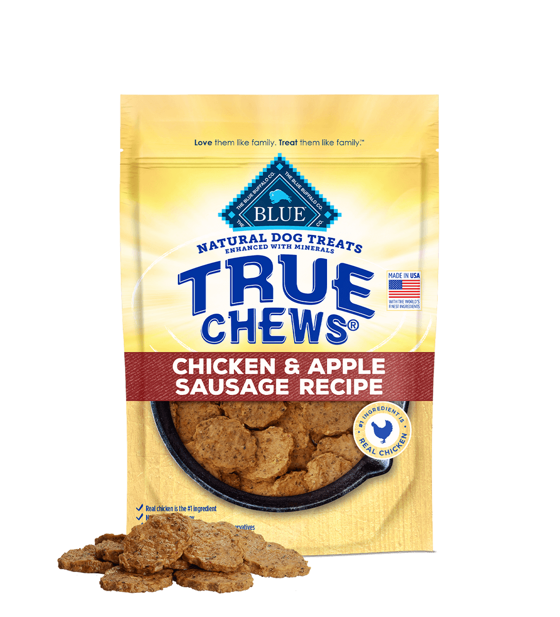 Blue Buffalo BLUE True Chews Chicken & Apple Sausage Recipe Dog Treats ...