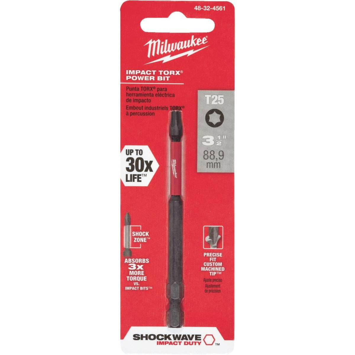 Milwaukee Shockwave T25 TORX 3-1/2 In. Power Impact Screwdriver Bit ...