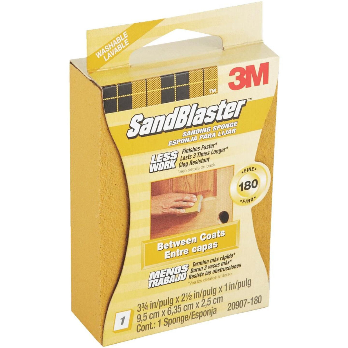 3M SandBlaster Between Coats 2-1/2 In. x 3-3/4 In. x 1 In. 180 Grit ...
