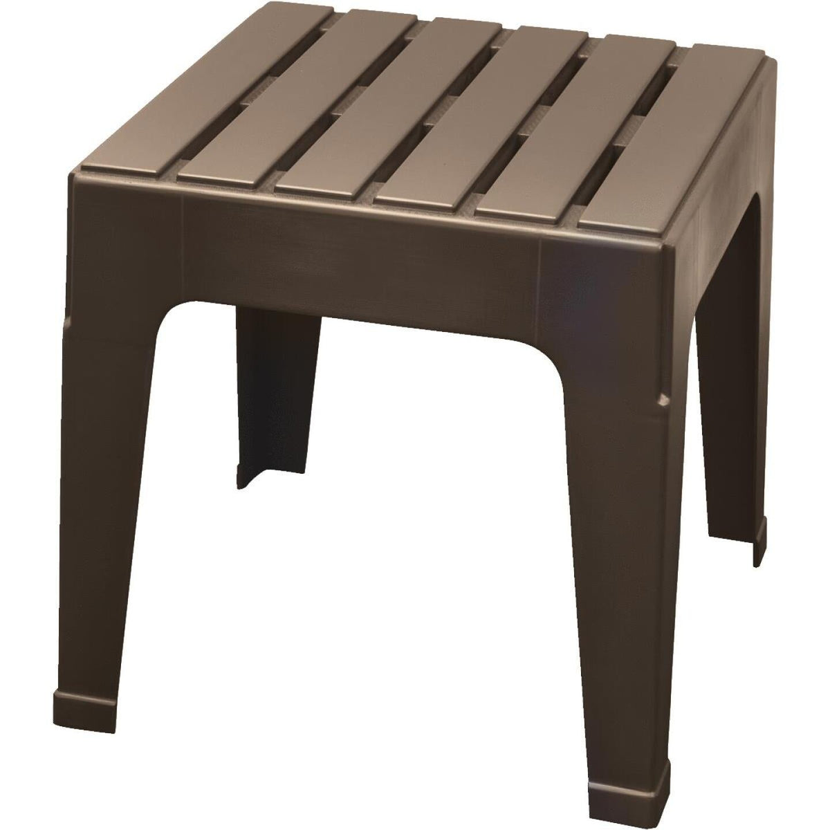 Adams Big Easy Earth Brown 18.9 In. Square Resin Stackable Side Table ...