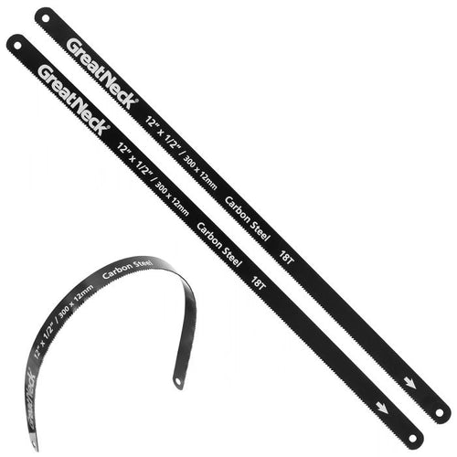 Great Neck Saw Manufacturing 18 TPI Standard Hacksaw Blade Set (12 Inch ...