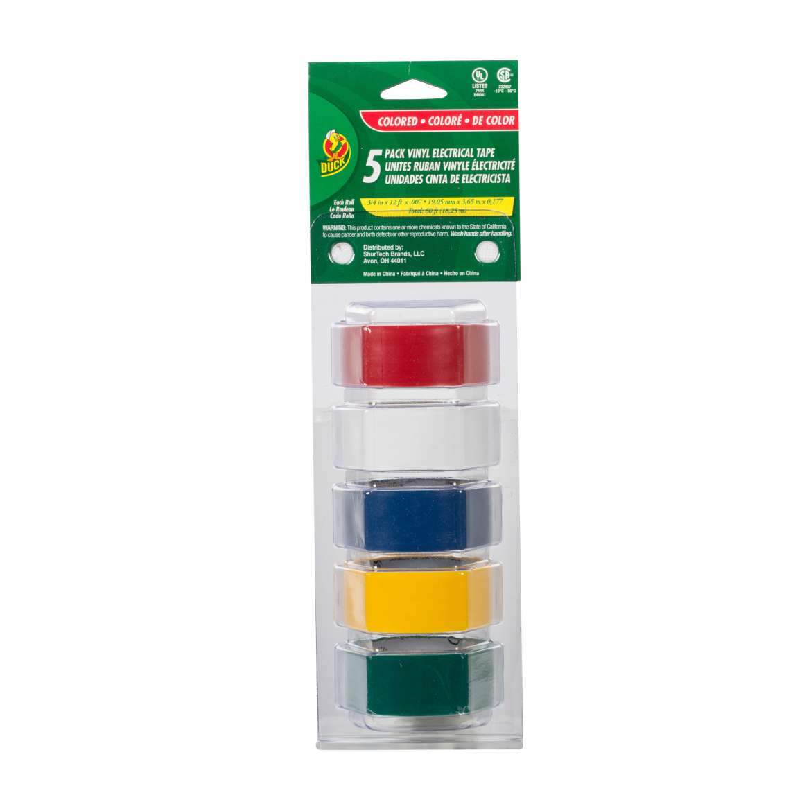 Duck® Brand Professional Color Coding Electrical Tape - Multi-Color, 5 ...