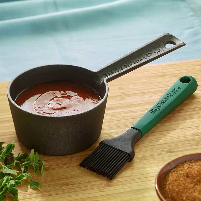 Big Green Egg Cast Iron Sauce Pot with Basting Brush - Eureka, CA ...