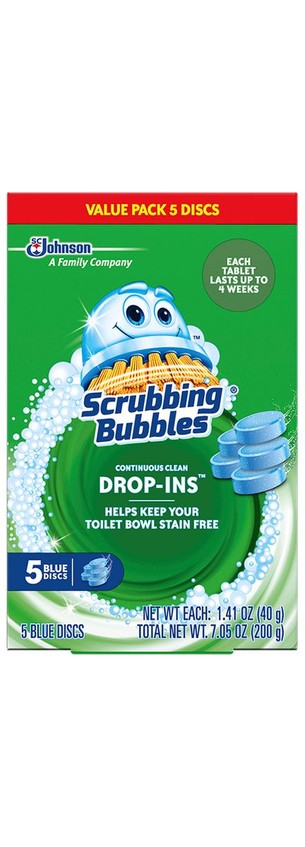 Scrubbing Bubbles Vanish Continuous Clean Drop-Ins Toilet Cleaner, 1.7 ...